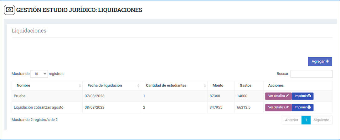 Liquidaciones - Centro de Ayuda